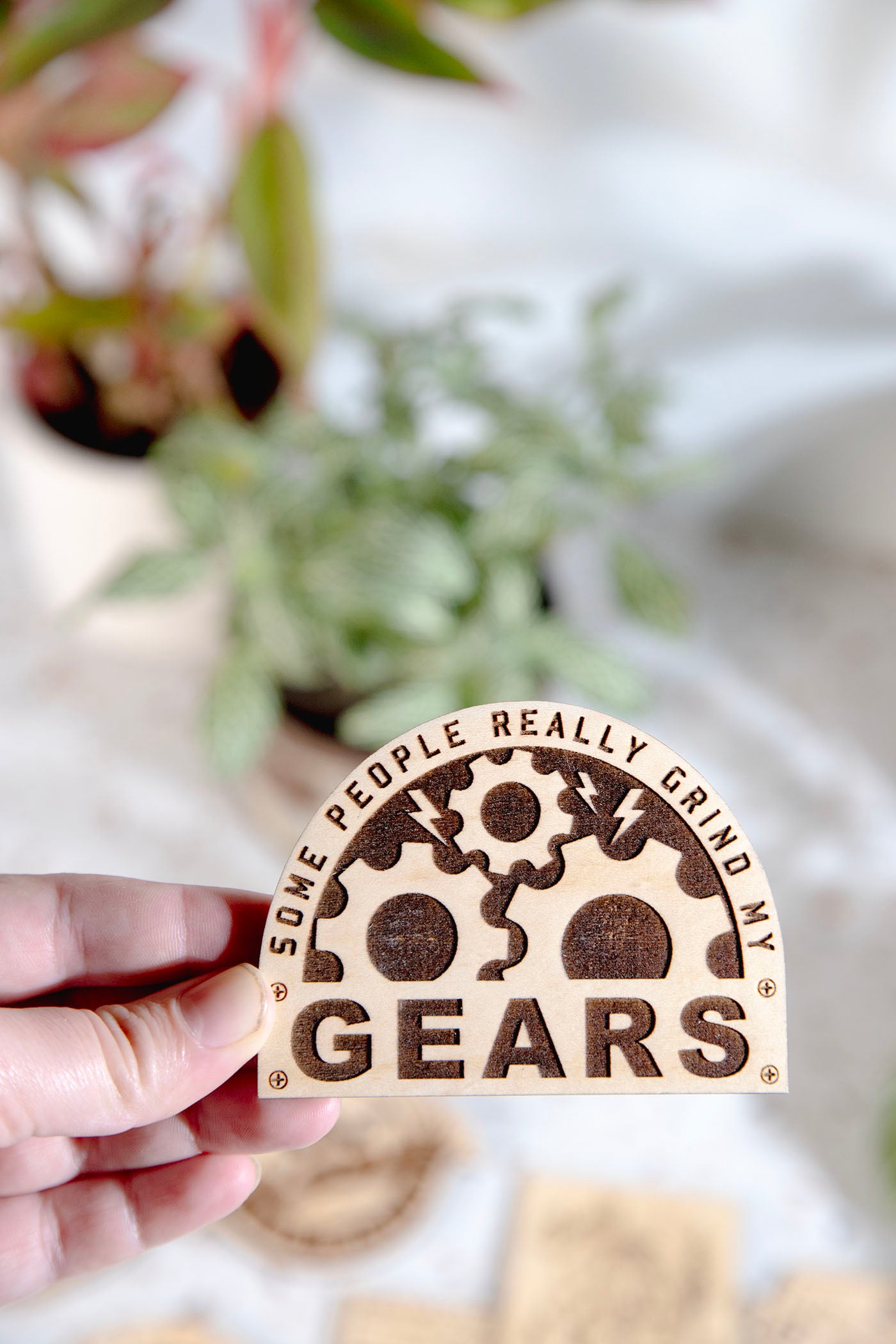 Some People Really Grind My Gears Wood Magnet – The Tipsy Anvil Co.