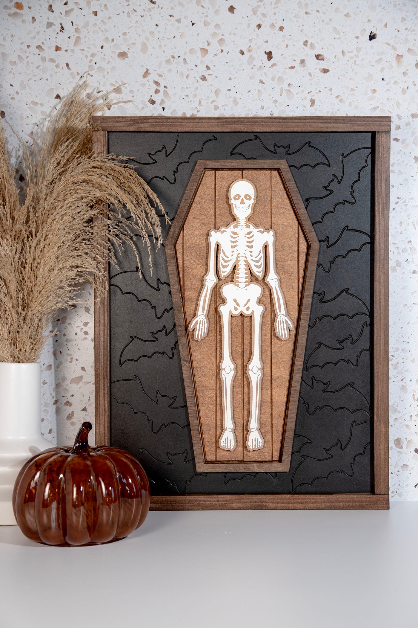 Skeleton Coffin Wood Sign – The Tipsy Anvil Co.