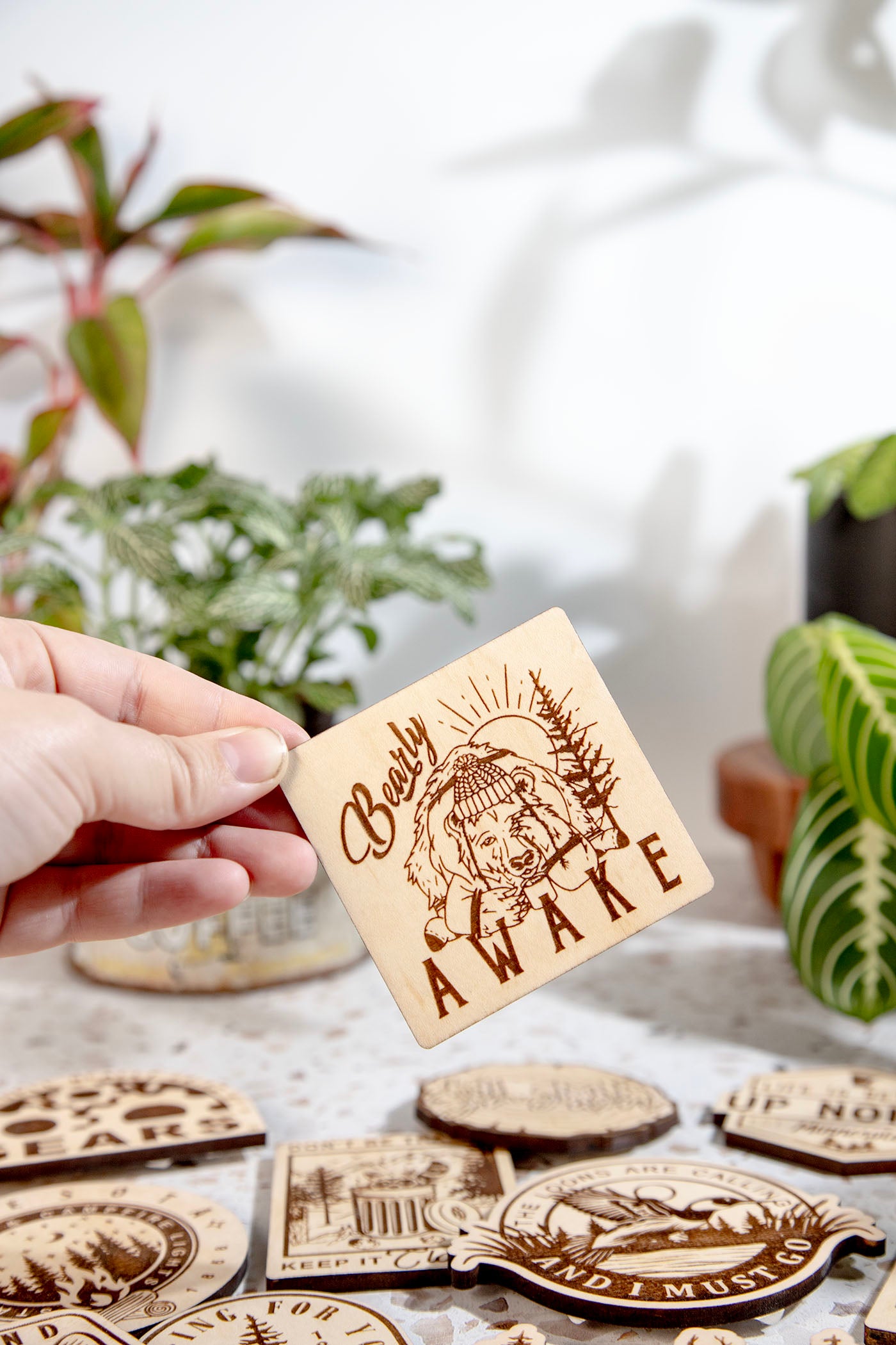 Bearly Awake Bear Wood Magnet – The Tipsy Anvil Co.