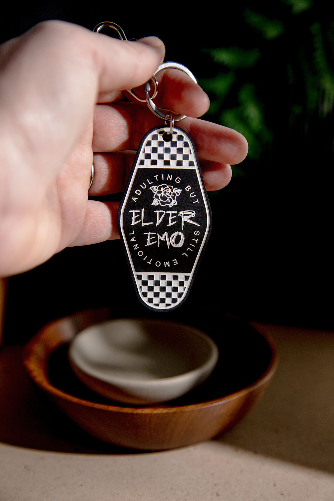 Elder Emo Acrylic Retro Keychain – The Tipsy Anvil Co.