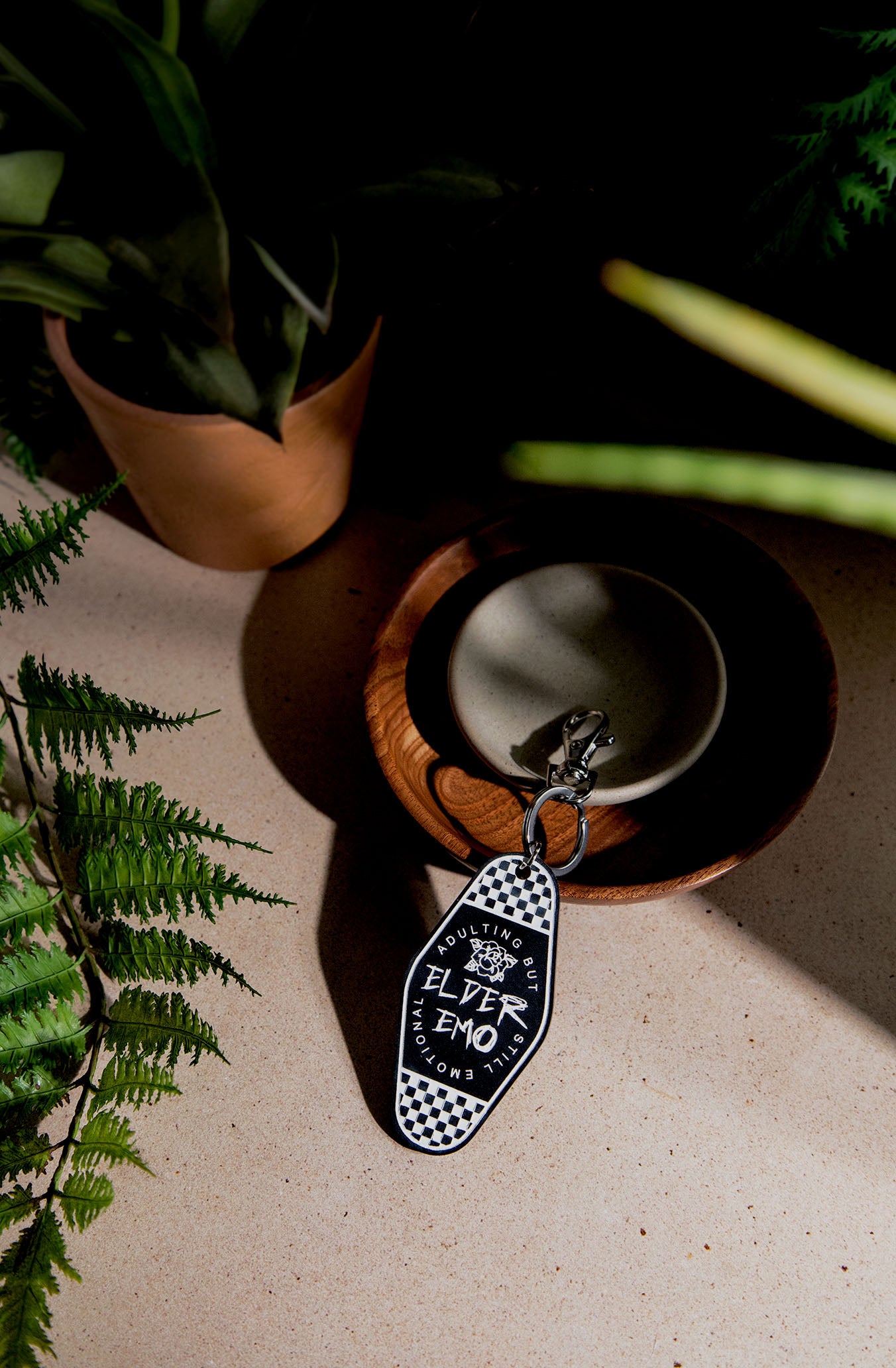 Elder Emo Acrylic Retro Keychain – The Tipsy Anvil Co.