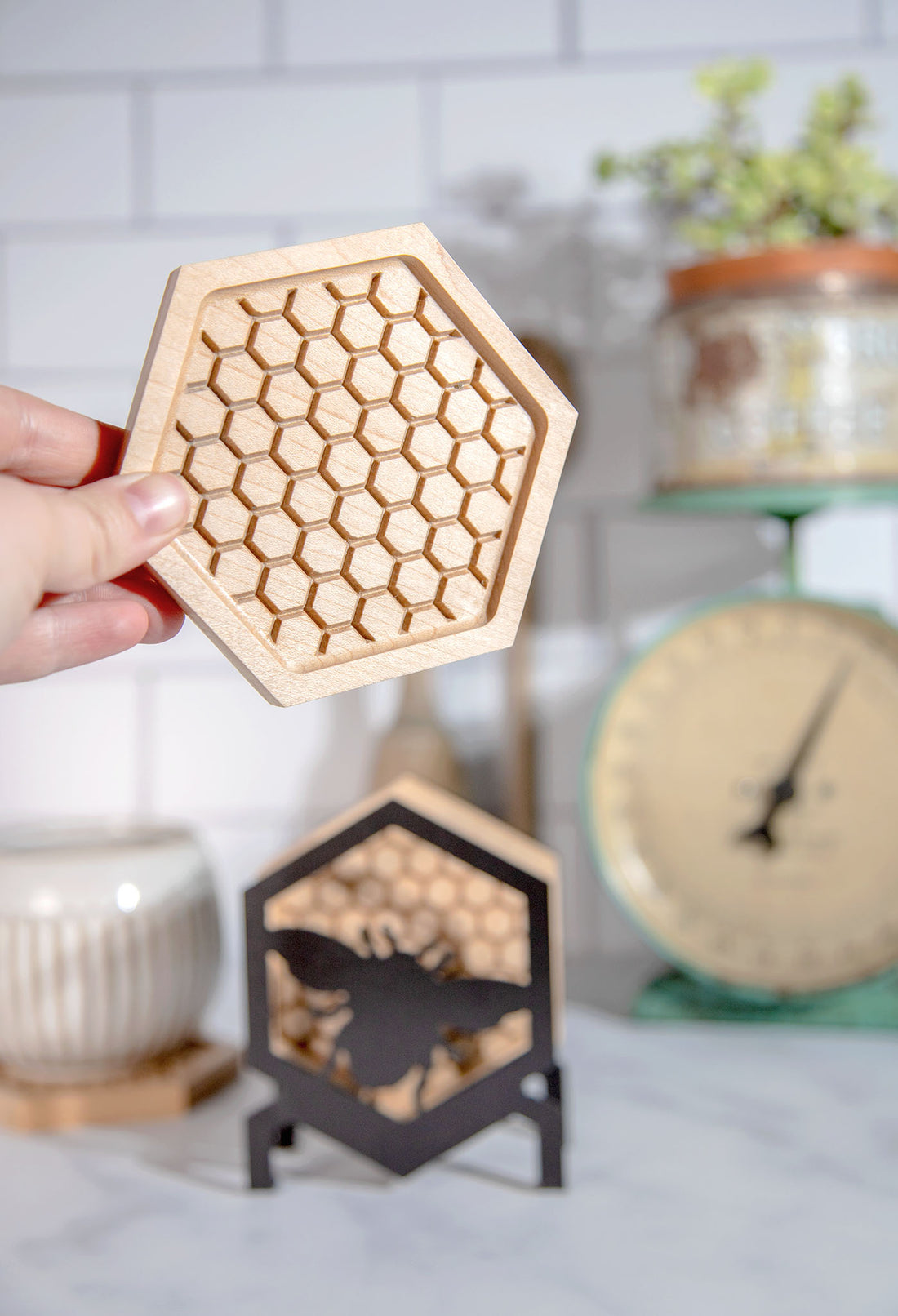 Honeycomb Bee Wood Coaster Set – The Tipsy Anvil Co.