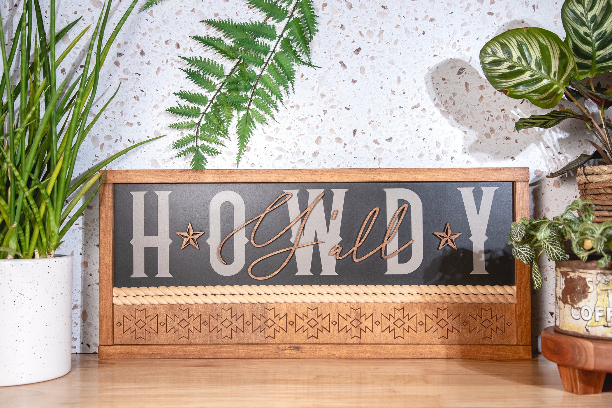 Howdy Y'all Engraved Wood Sign – The Tipsy Anvil Co.