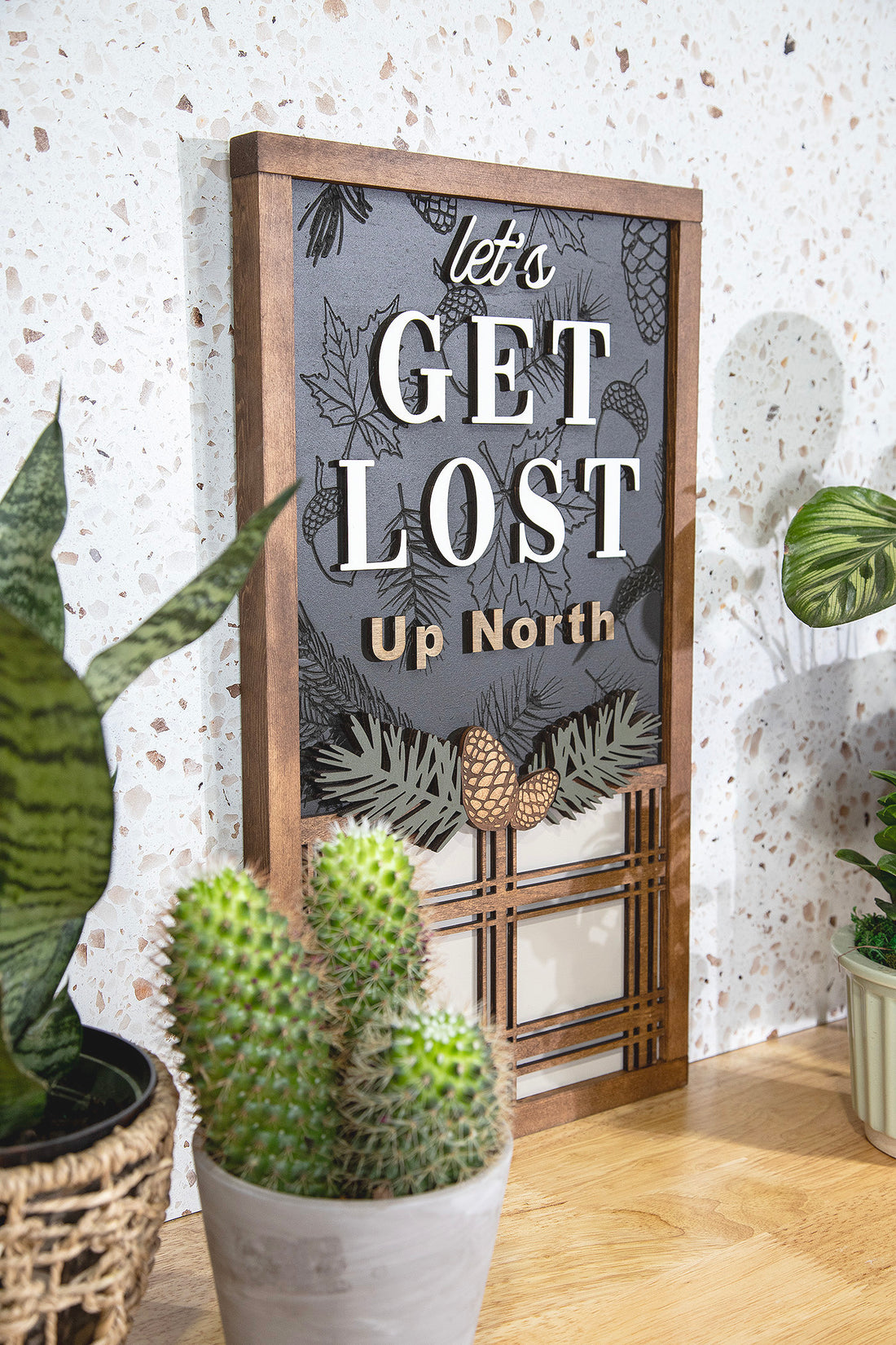 Lets Get Lost Up North Wood Sign 12x22 – The Tipsy Anvil Co.
