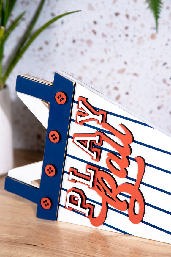 Play Ball Wood Pennant Sign – The Tipsy Anvil Co.