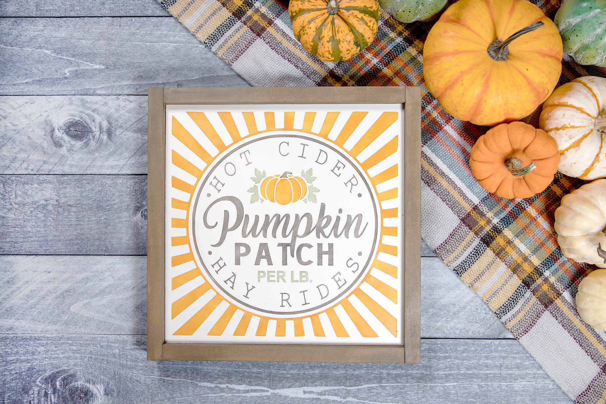 Pumpkin Patch Grainsack Wood Sign 13x13 – The Tipsy Anvil Co.