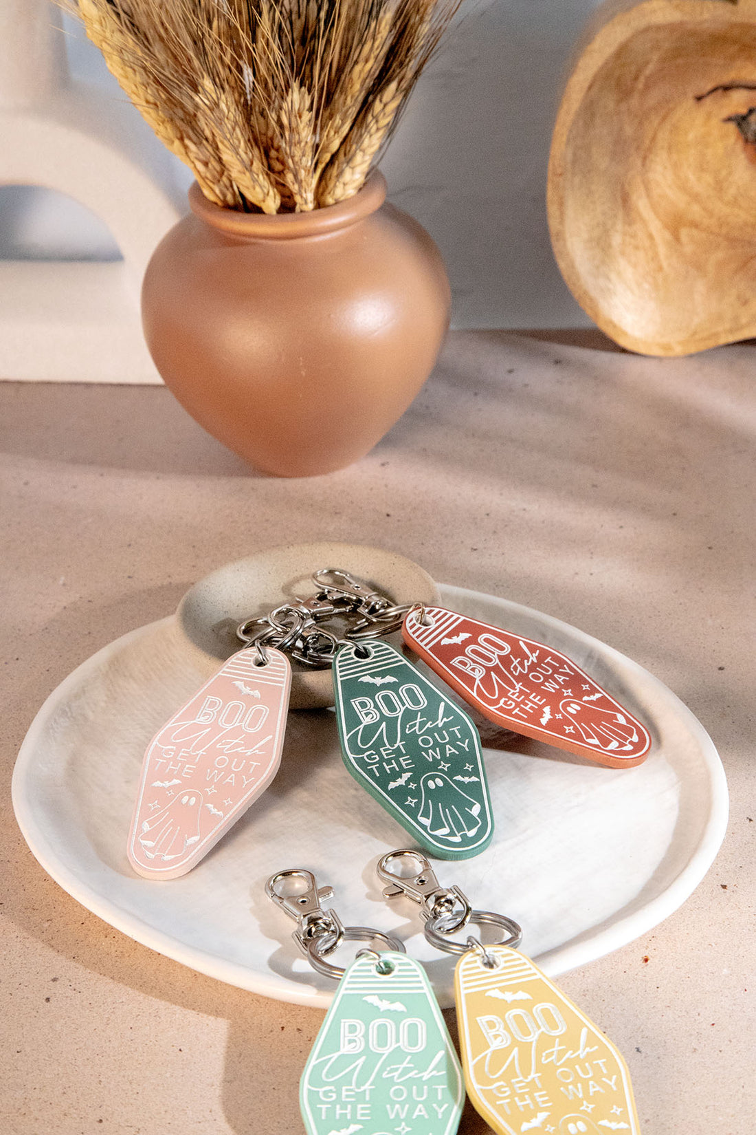 Boo Witch Get Out the Way Fall Acrylic Retro Keychain – The Tipsy Anvil Co.