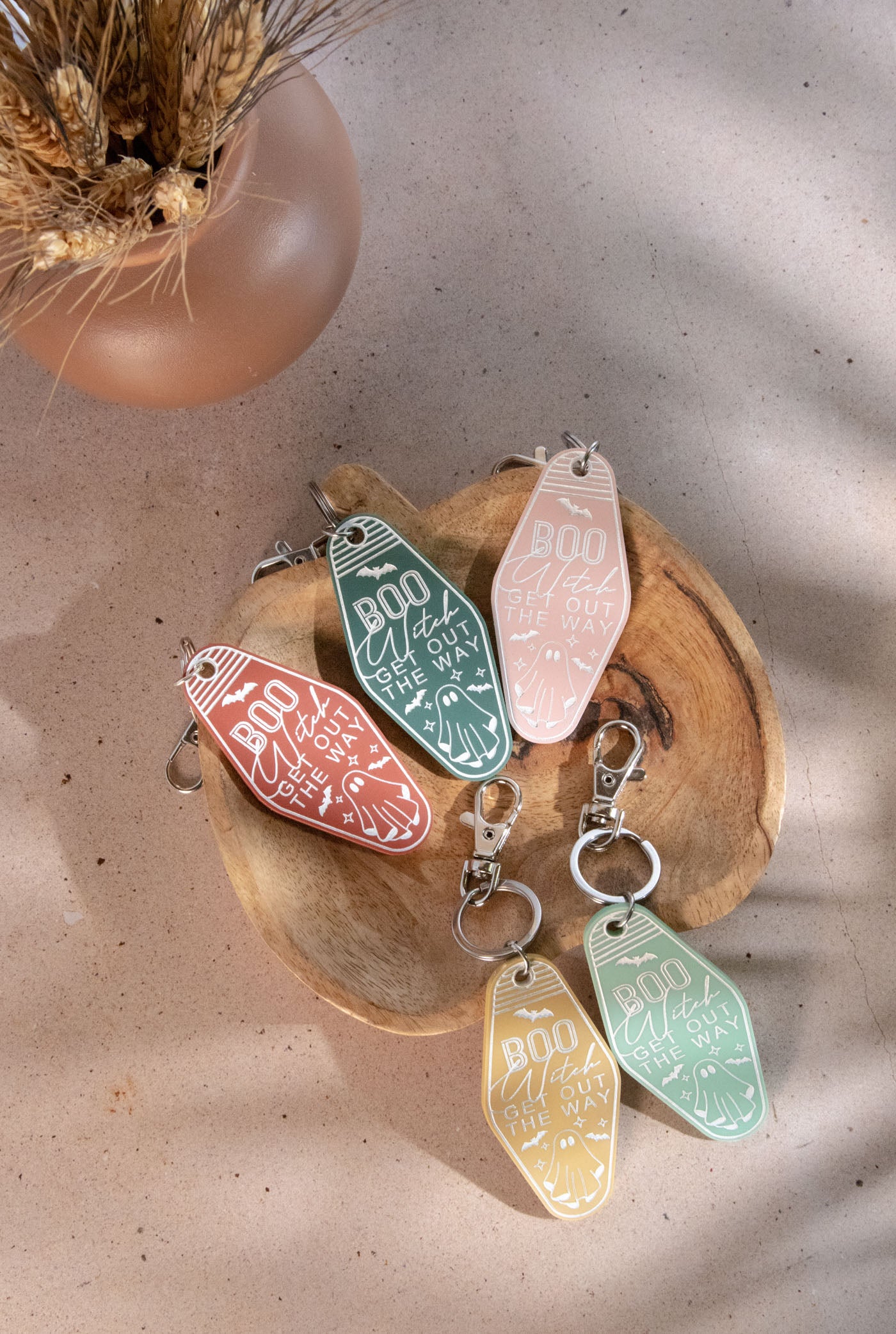 Boo Witch Get Out the Way Fall Acrylic Retro Keychain – The Tipsy Anvil Co.