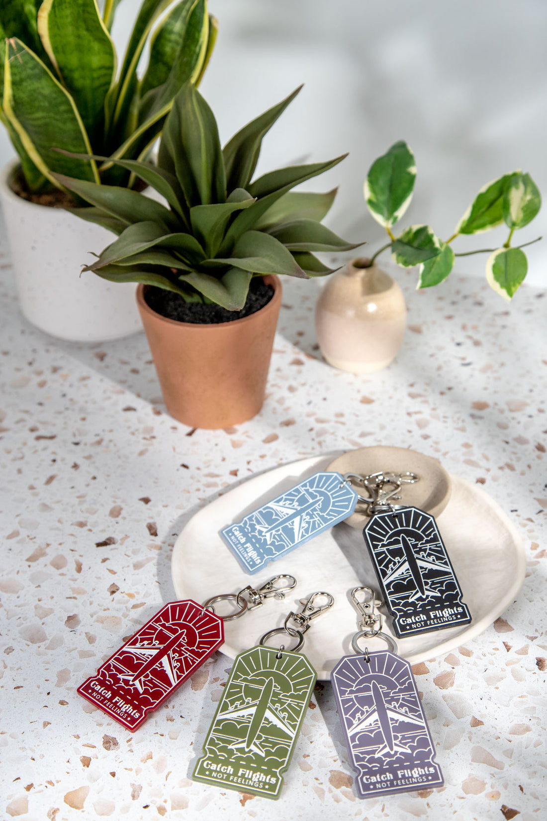 Catch Flights Not Feelings Travel Acrylic Retro Keychain – The Tipsy ...