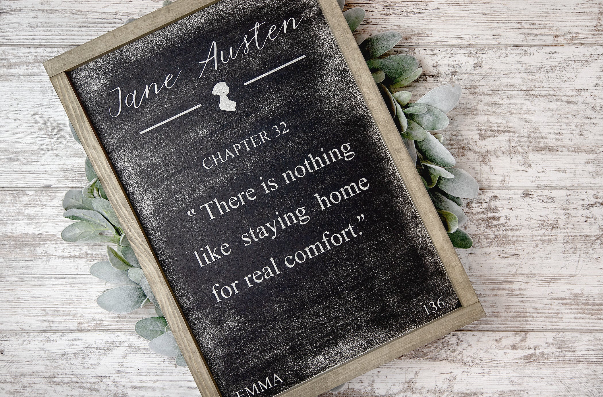Jane Austen Home Wood Sign 14x20 – The Tipsy Anvil Co.