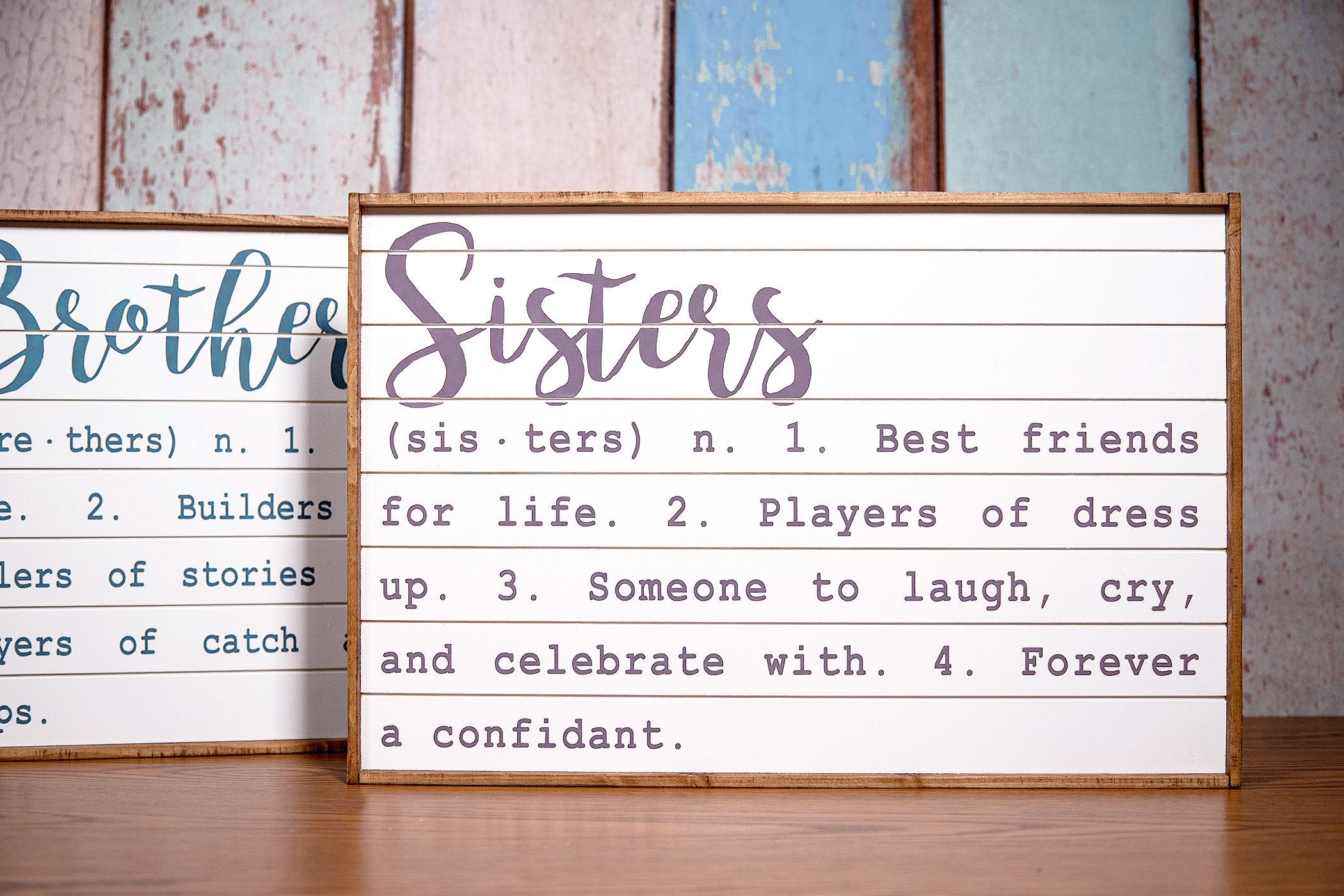 Sisters Definition Shiplap Wood Sign 18x12 – The Tipsy Anvil Co.