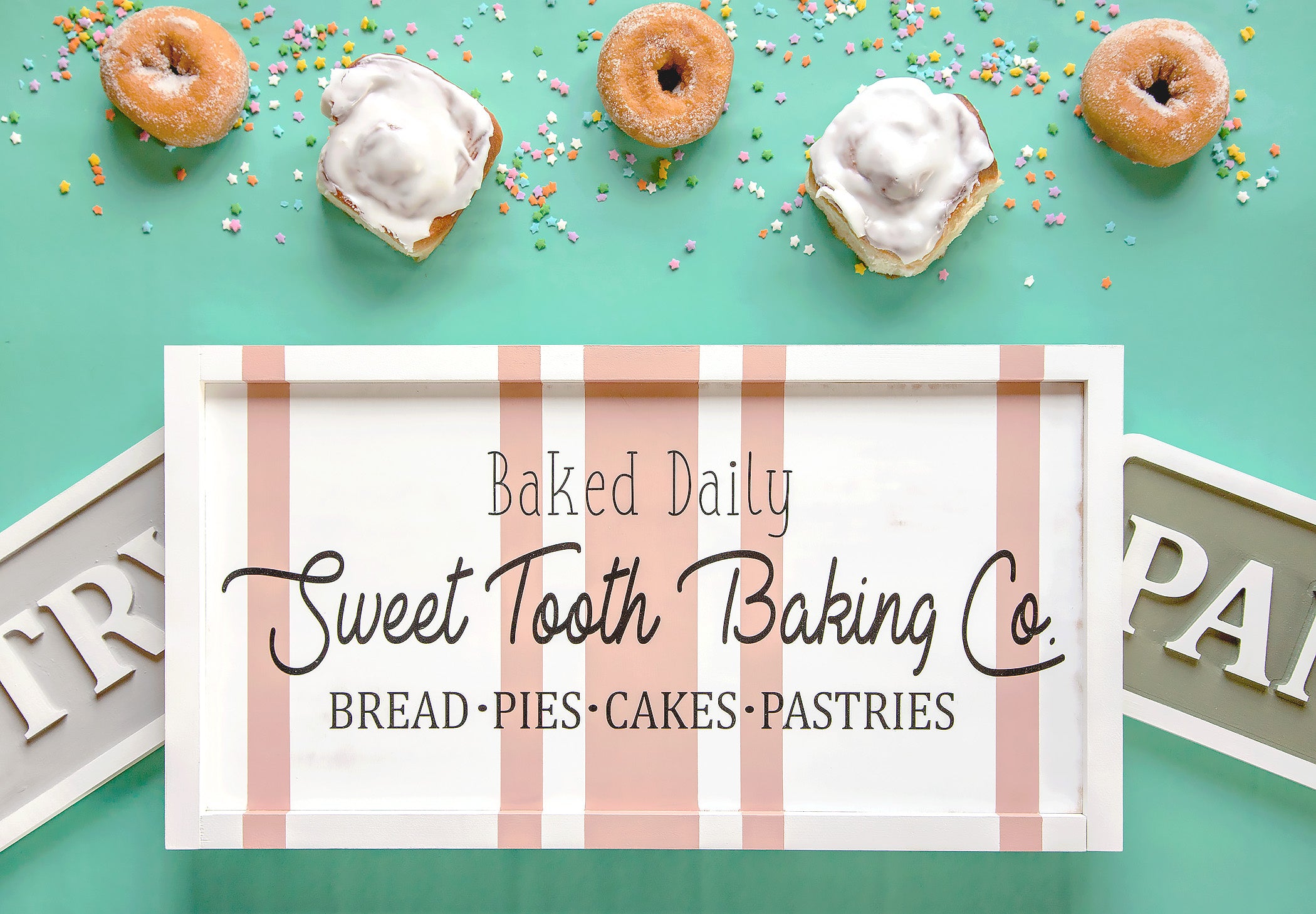 Sweet Tooth Baking Co. Wood Sign 21x11 – The Tipsy Anvil Co.