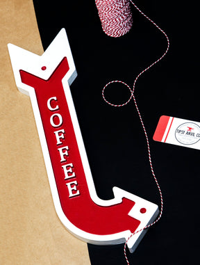 Coffee Embossed Arrow Wood Sign 18 Tall – The Tipsy Anvil Co.